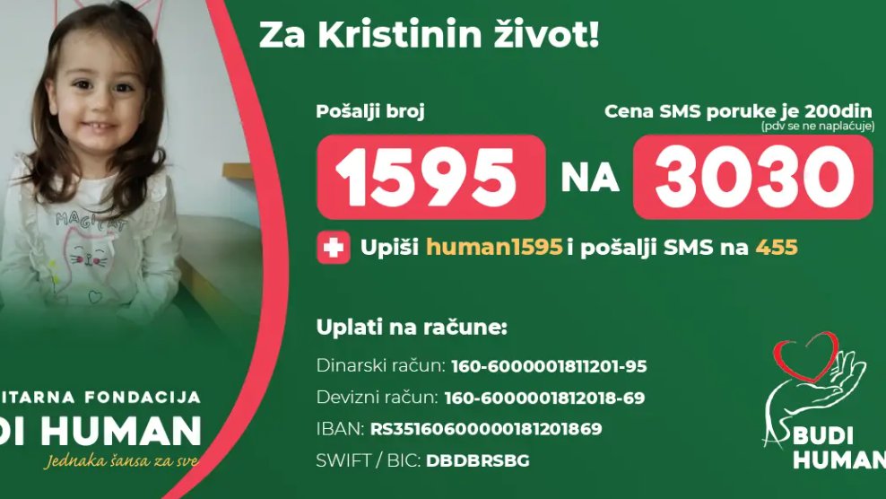 NEOPHODNO JE DA ŠTO PRE ODE NA LEČENJE U INOSTRANSTVO! Srbijo, budimo HUMANI i pomozimo malenoj ...