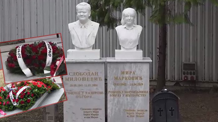'DRAGI TATA, VOLIMO TE...!' Rano jutros na grobu Slobodana Miloševića ...