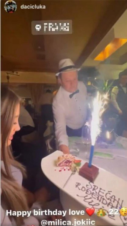 DAČIĆEV SIN ŠMEKER I PO! Luka pevačici priredio GALA rođendansko ...