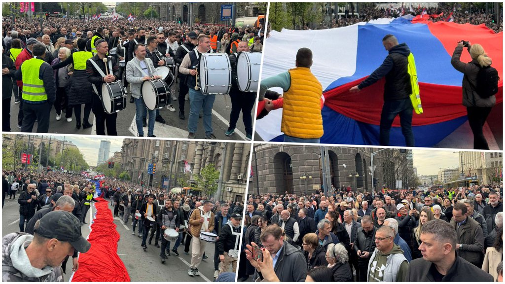 Ispred vlade razvijena najduža zastava u istoriji Srbije: Na čelu ...