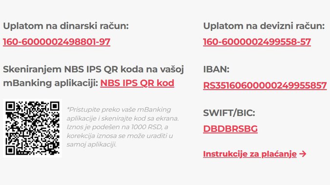 Udružimo se u humanitarnoj misiji: Pošaljite 3030 na 1973 - Da Dejan ...